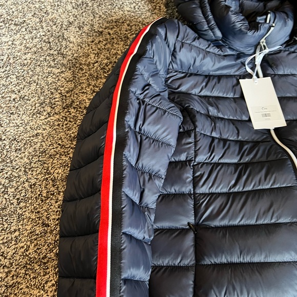 ZYIA | Jackets & Coats | Zyia Telluride Navy Striped Jacket Size L ...